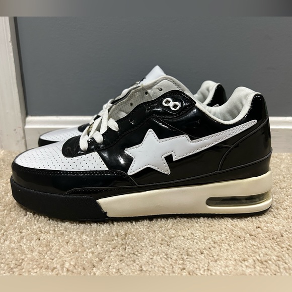 Bape | Shoes | Bape Sta Black And White Air Size 85 | Poshmark